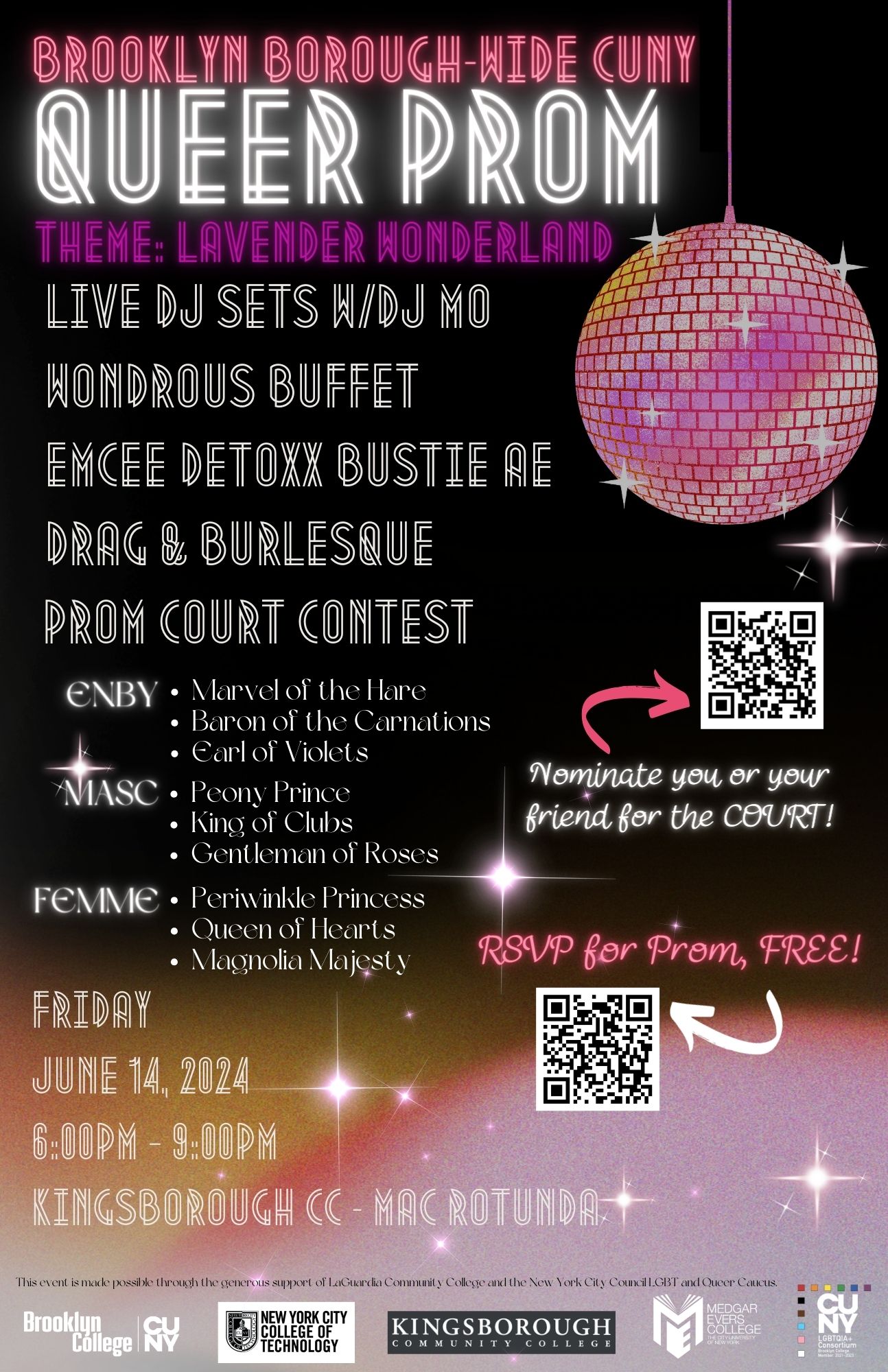 Brooklyn-CUNYs Queer Prom: Lavender Wonderland - Medgar Evers College