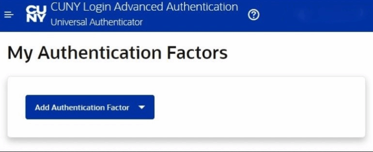 CUNY Multi-Factor Authentication - Medgar Evers College