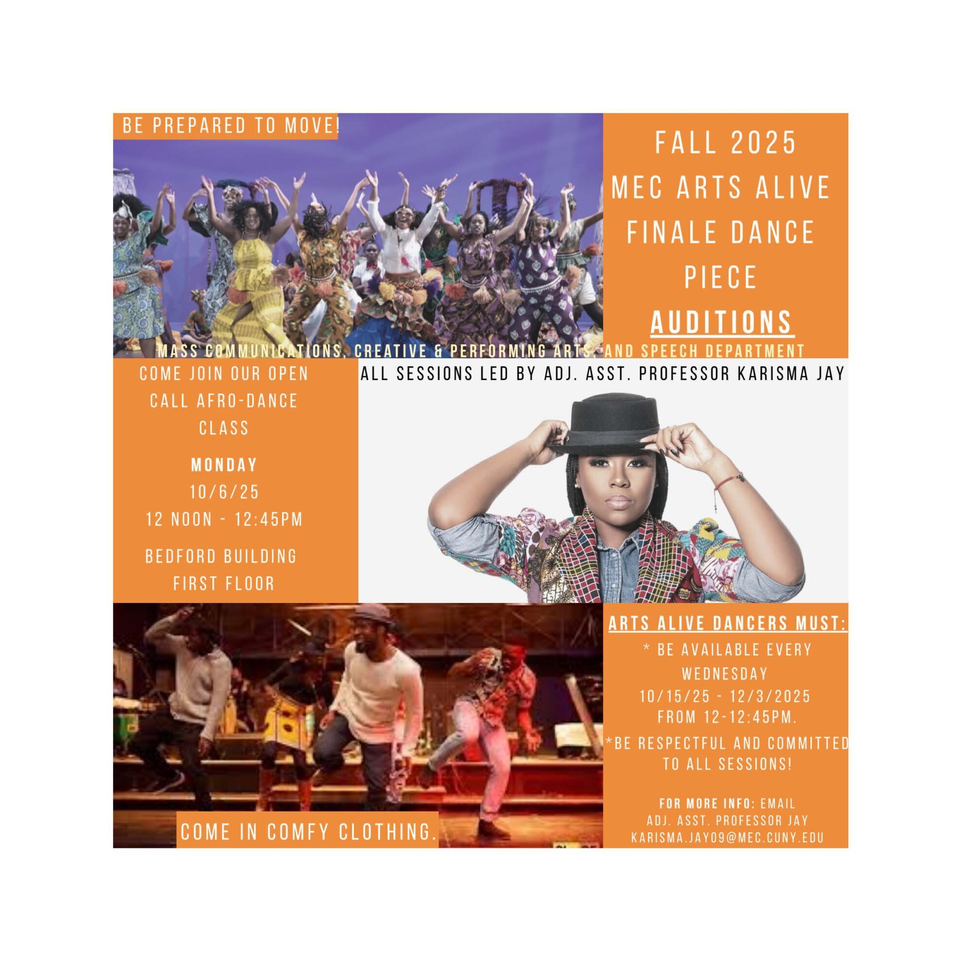 Fall 2025 MEC Arts Alive Finale Dance Piece Auditions - Medgar Evers ...